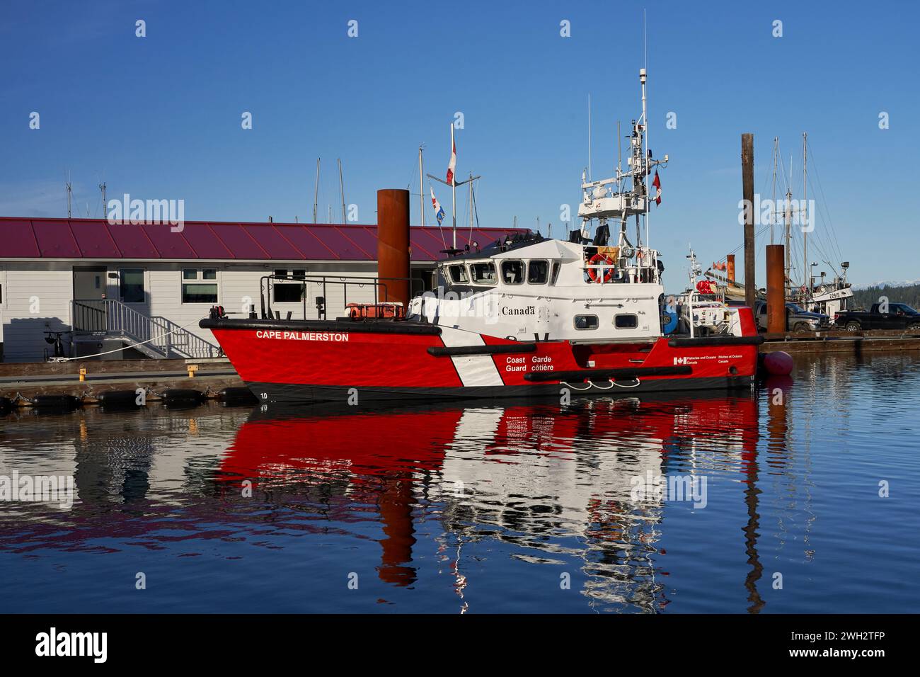 The Coast Guard vessel Cape Palmerston tied up to the Small Craft ...