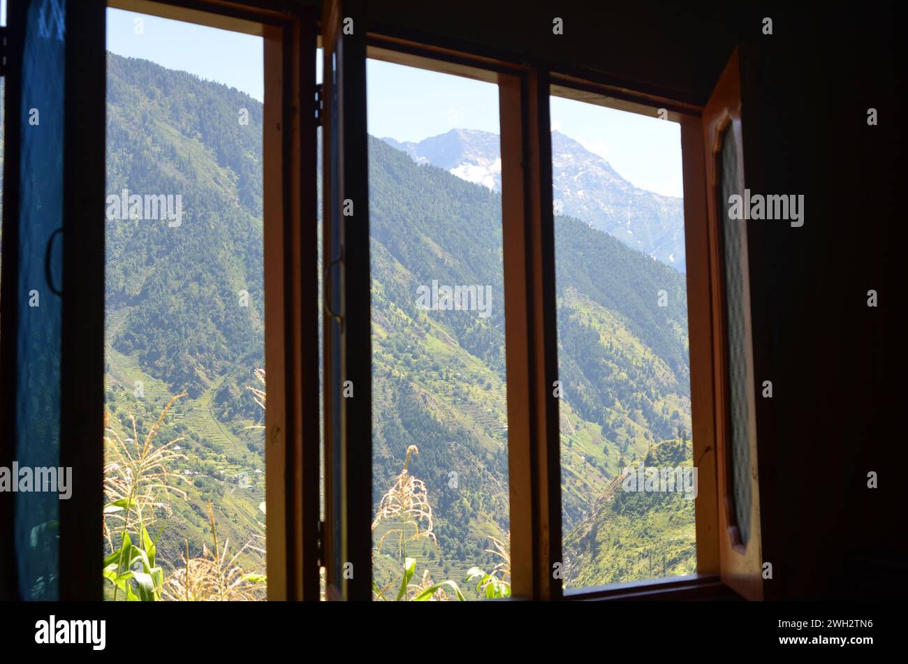 window outside click after heavy snowfall in village kaghan valley ...