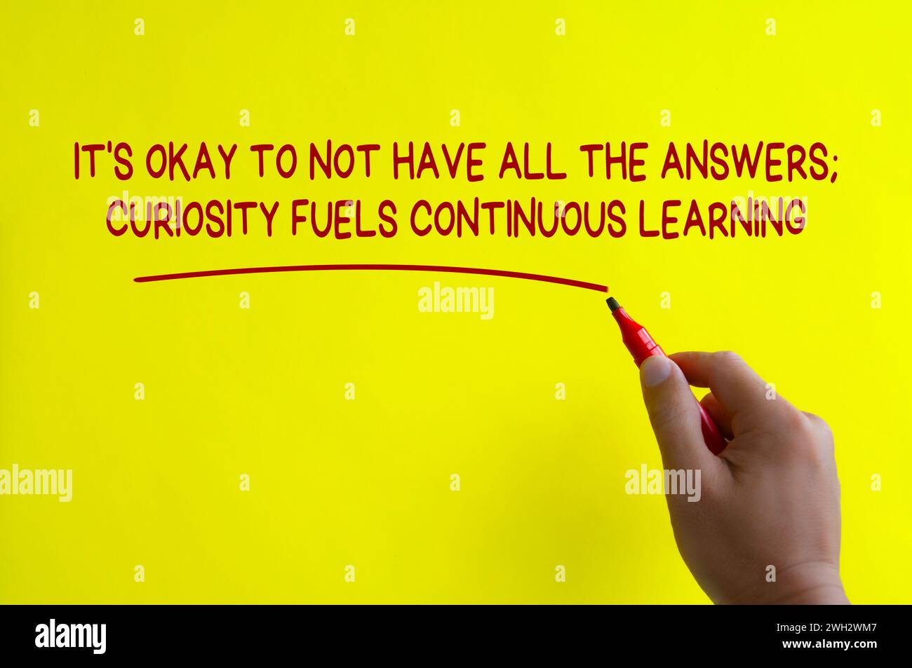 Hand writing It is okay to not have all the answer affirmation on ...