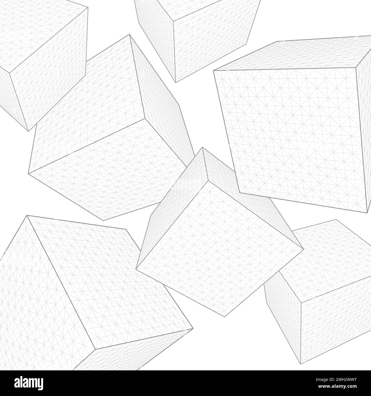 3d cube drawing Stock Vector Images - Alamy