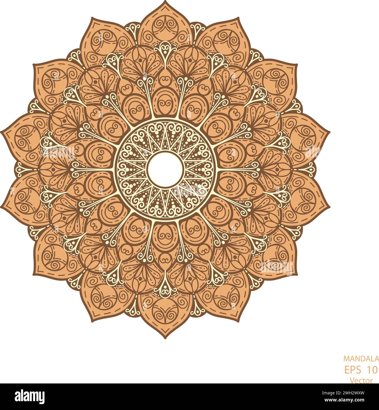 Mandala ornament of flowers Stock Vector Images - Alamy
