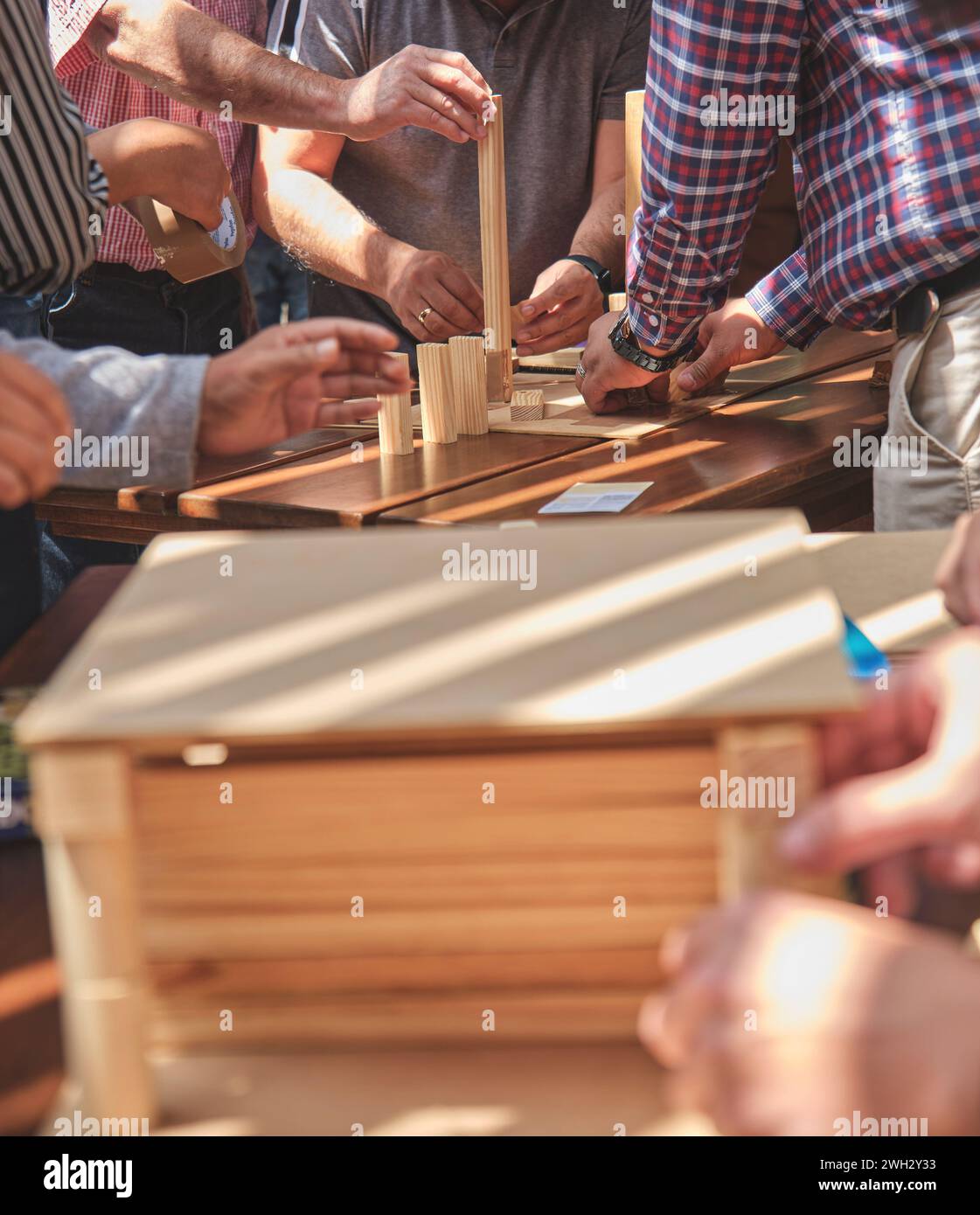 Funny teambuilding activity business hi-res stock photography and ...
