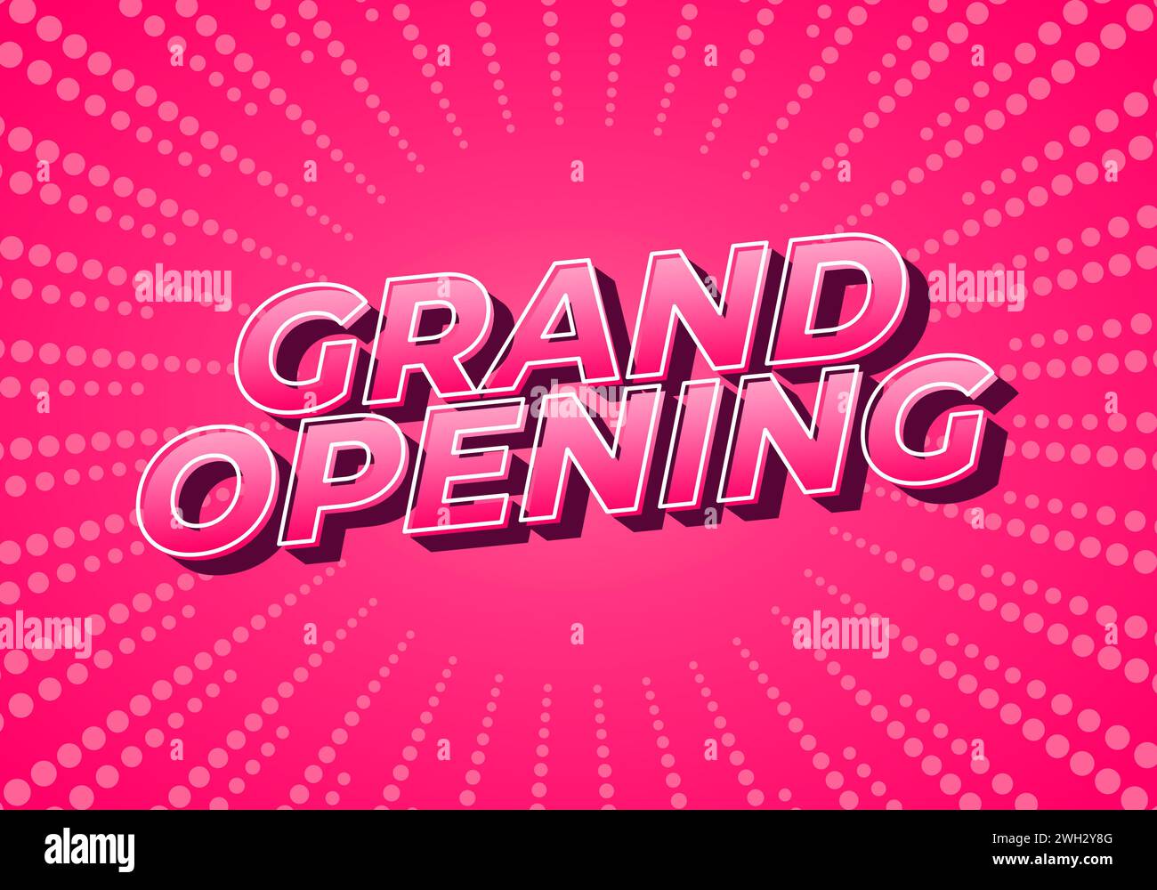 Grand opening. Text effect design in 3D look with eye catching colors ...