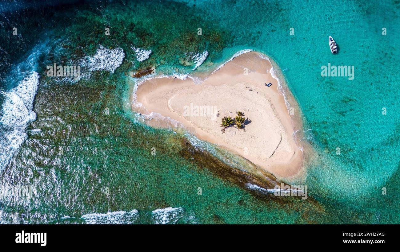 High resolution aerial drone photo of Sandy Spit in the British Virgin ...