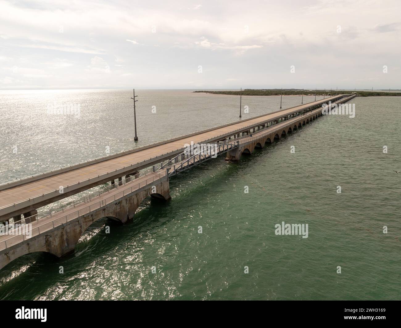 Spanish Harbor Channel Bridge along the Florida Keys in Florida Stock ...