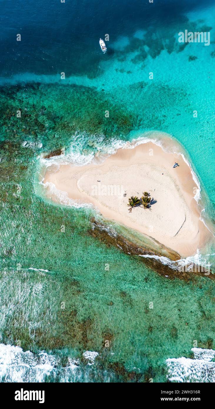 High resolution aerial drone photo of Sandy Spit in the British Virgin ...