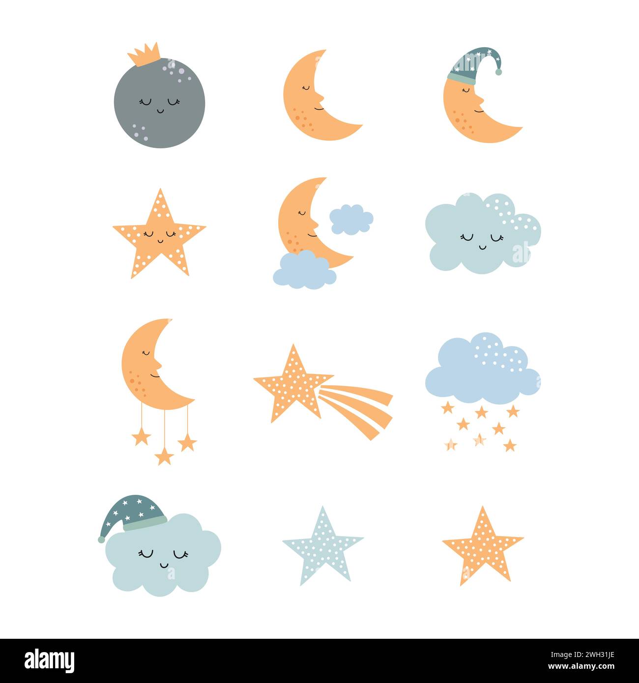 Kids at night Stock Vector Images - Alamy