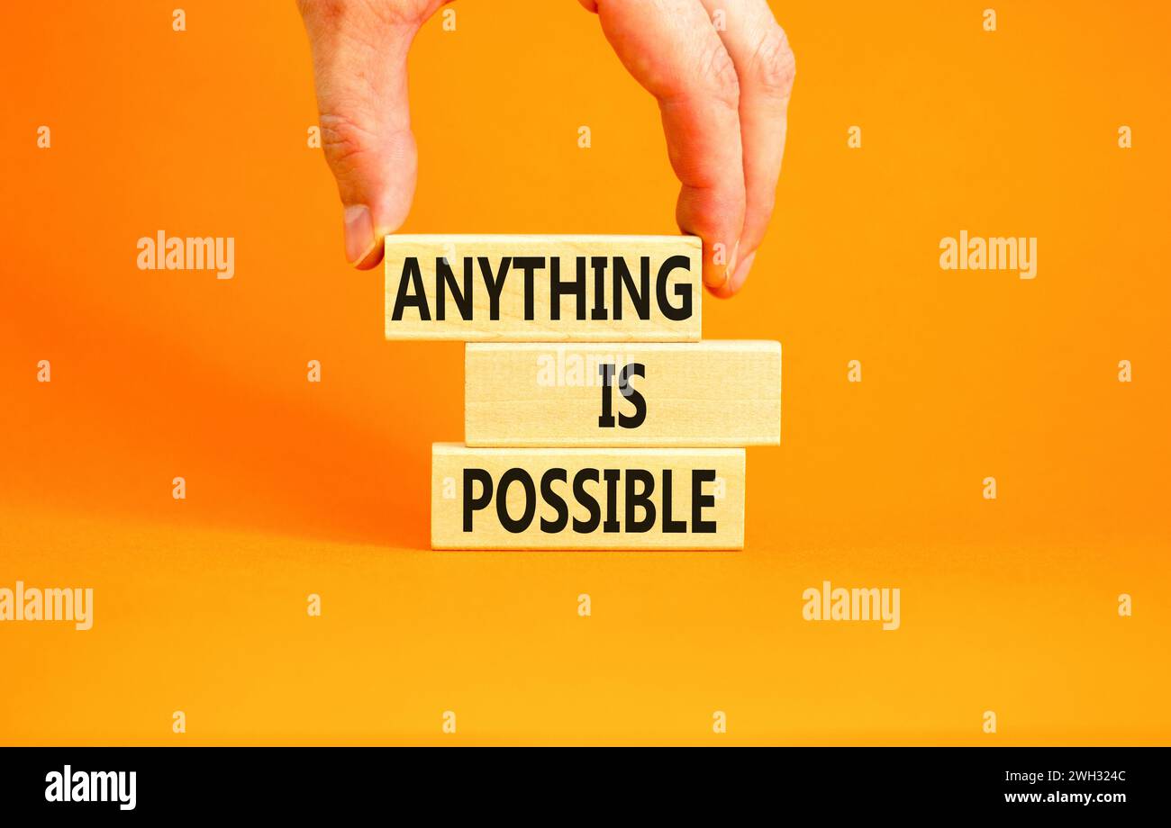 Anything is possible symbol. Concept words Anything is possible on ...