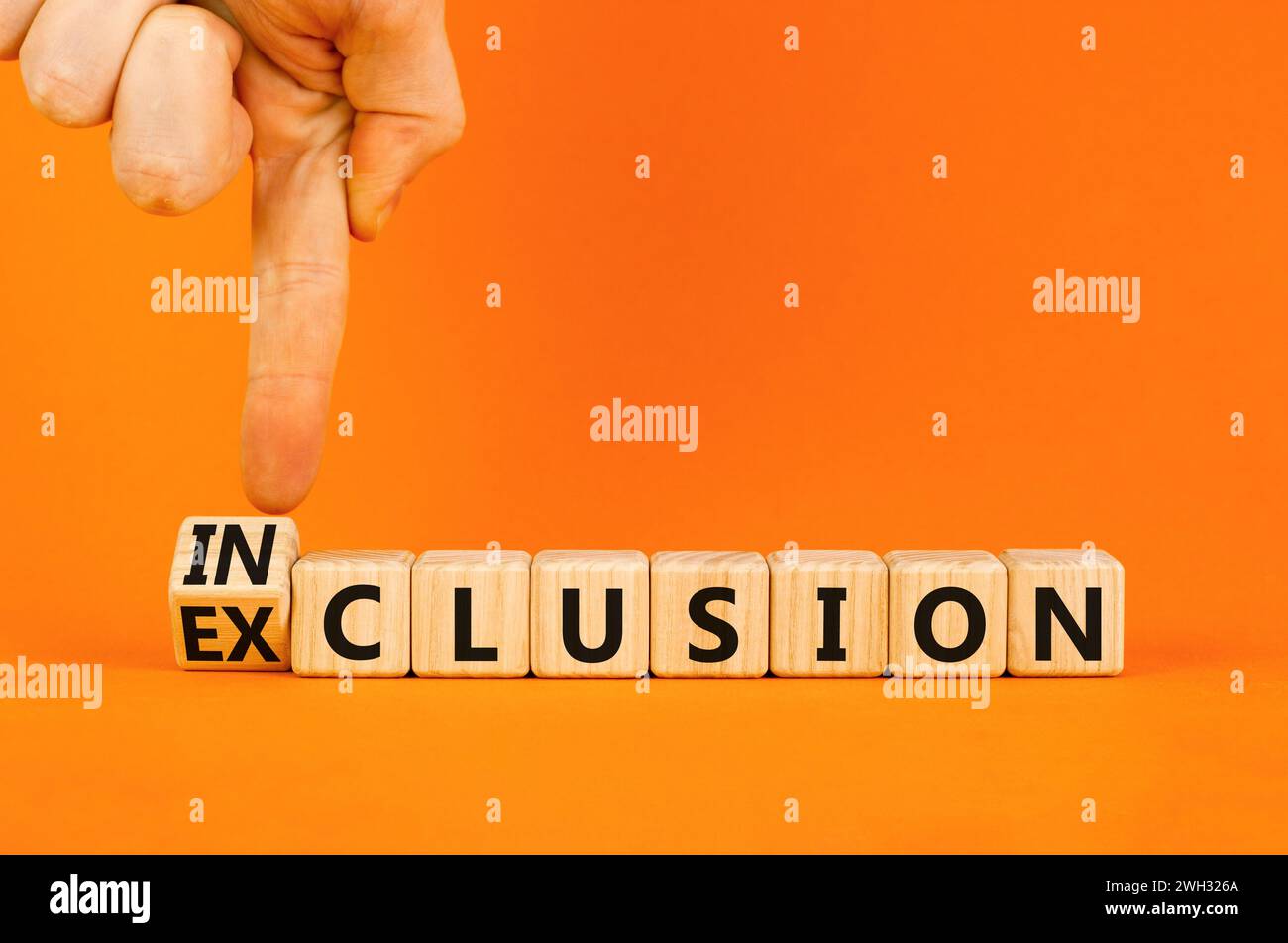 Inclusion or exclusion symbol. Concept word Exclusion and Inclusion on ...