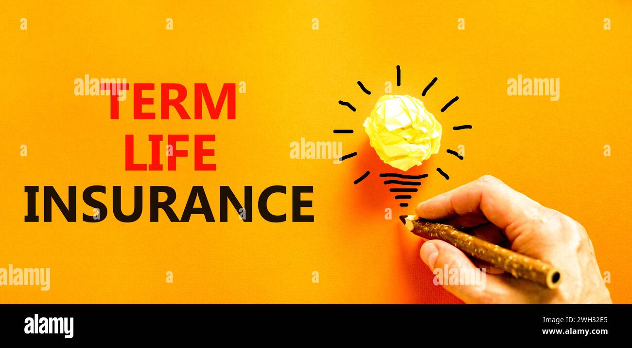 Term life insurance symbol. Concept words Term life insurance on ...