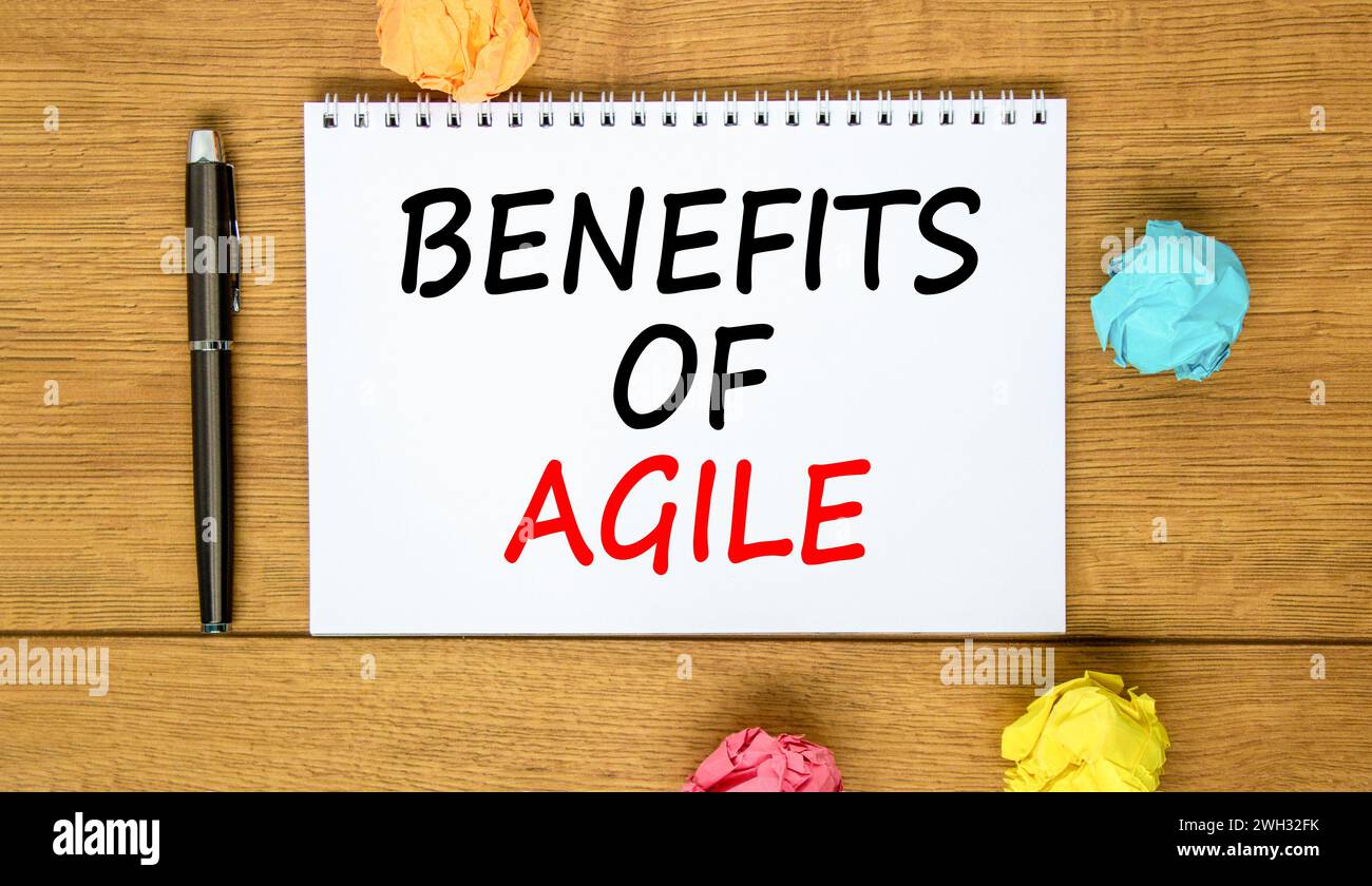 Benefits of agile symbol. Concept words Benefits of agile on beautiful ...