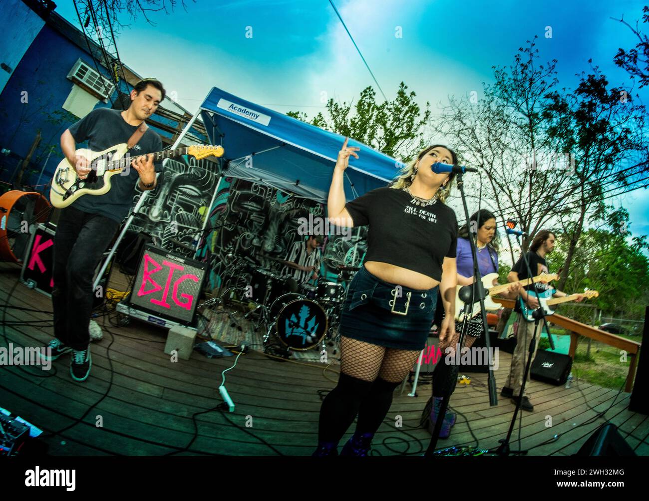 The band DIE SPITZ performs at the FarOut Lounge, Austin, Texas Stock ...