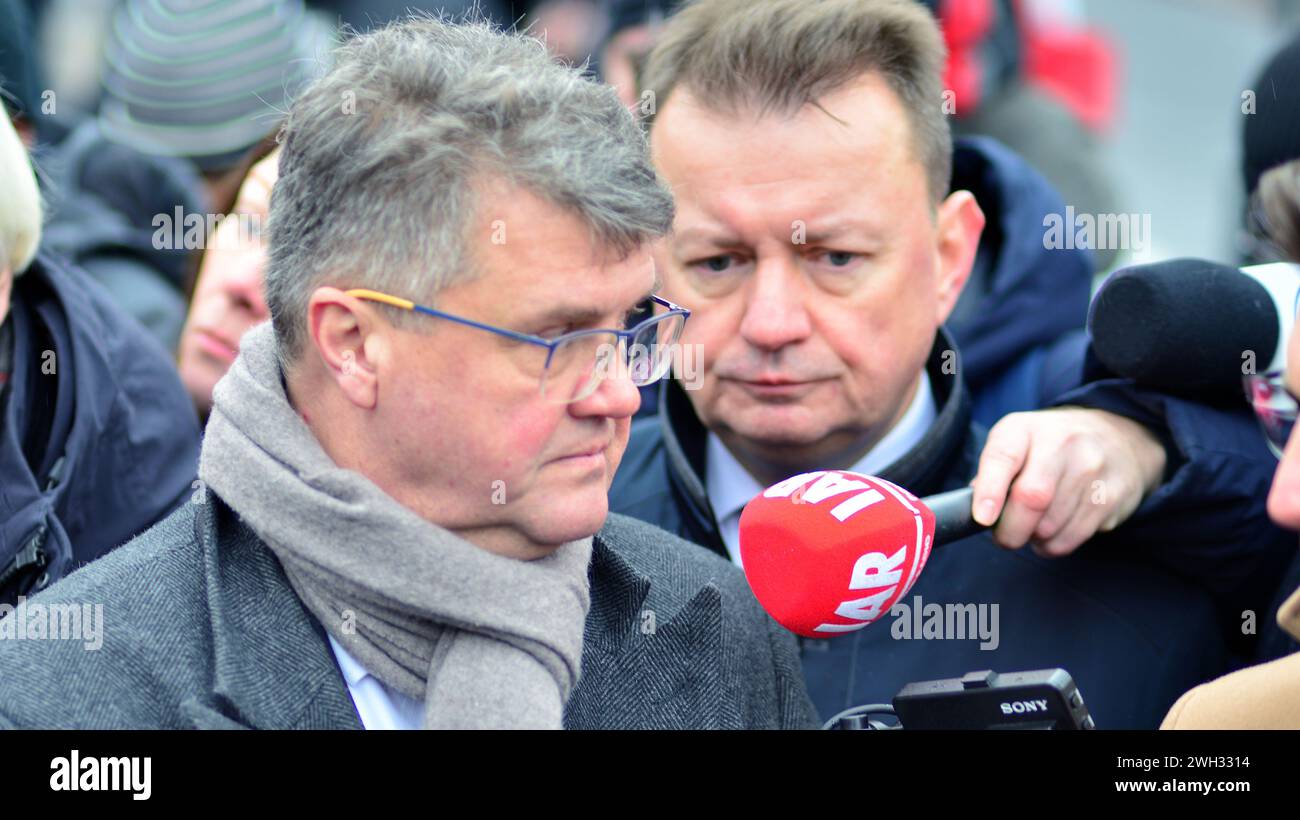 Warsaw, Poland. 7 February 2024. Former parliamentarian from the PIS ...