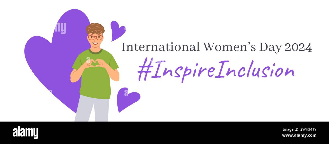 Inspire inclusion campaign pose. International Women's Day 2024 theme ...