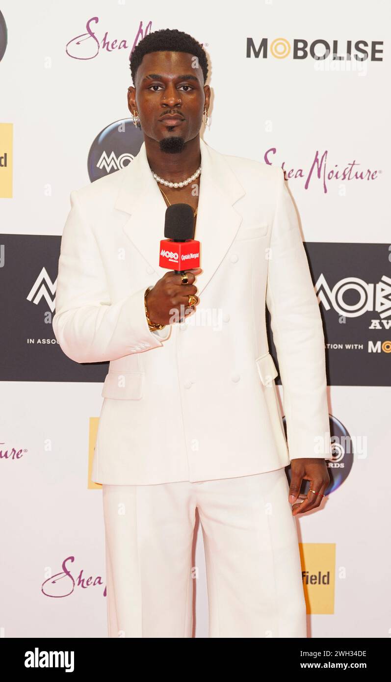 Dami Hope attends the Mobo Awards, at the Utilita Arena Sheffield ...