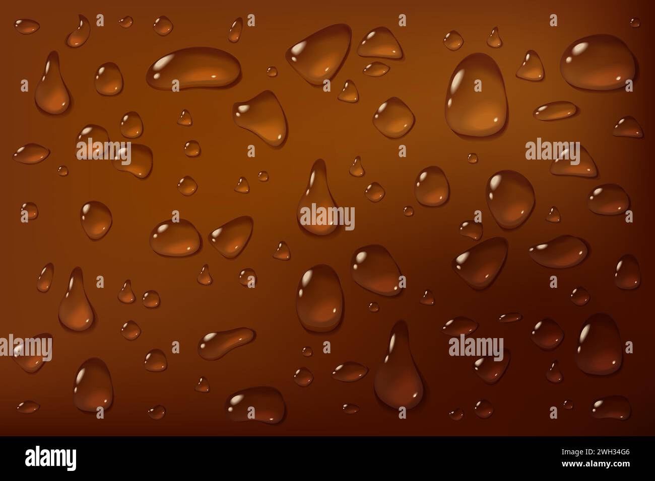 Cola drops abstract background. Brown condensate on glass in close up ...