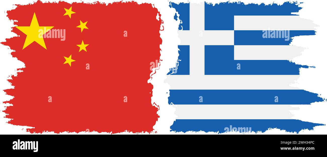 Greece china flag hi-res stock photography and images - Alamy