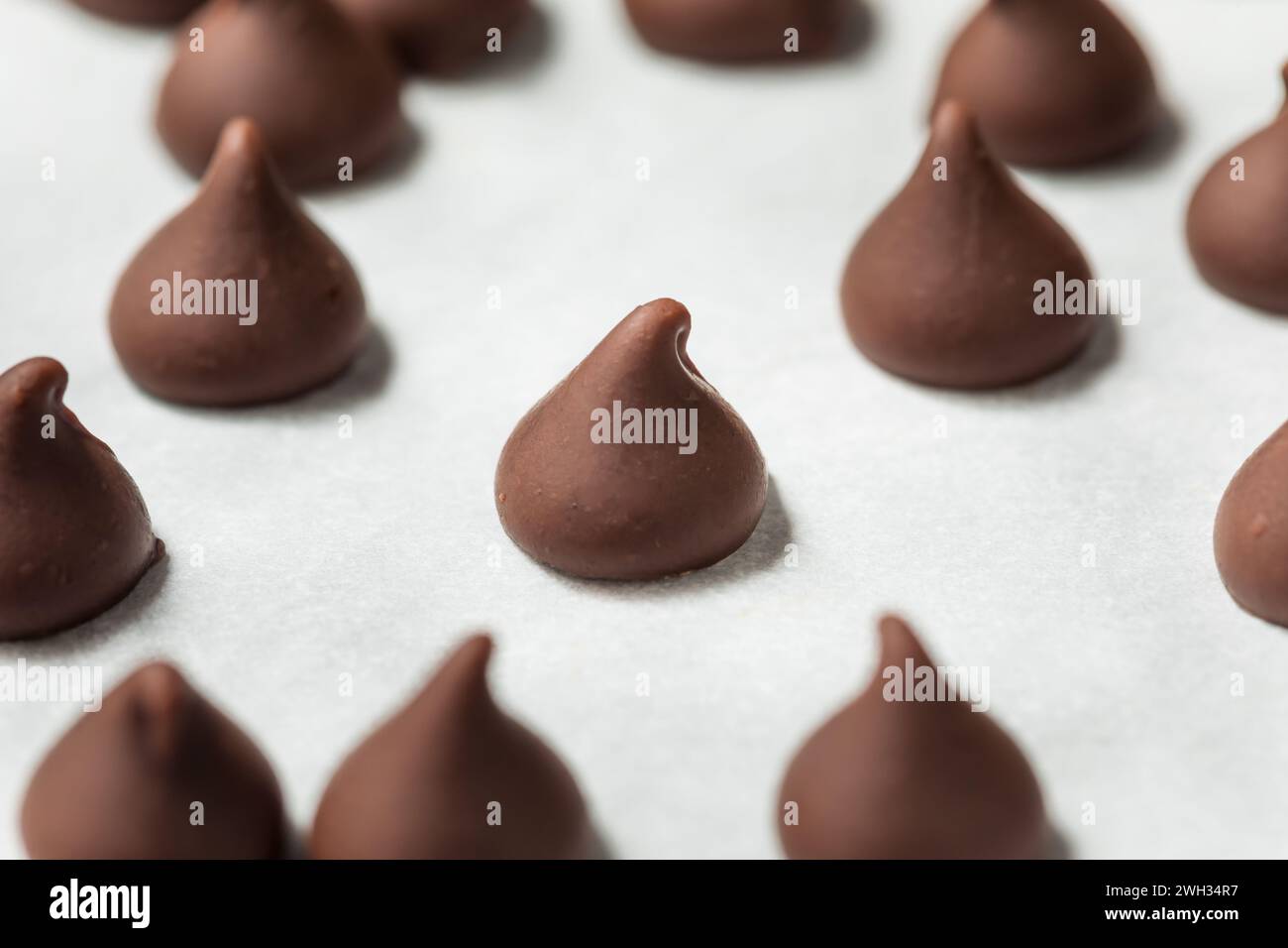 Sweet Milk Chocolate Chips Ready to Cook With Stock Photo - Alamy
