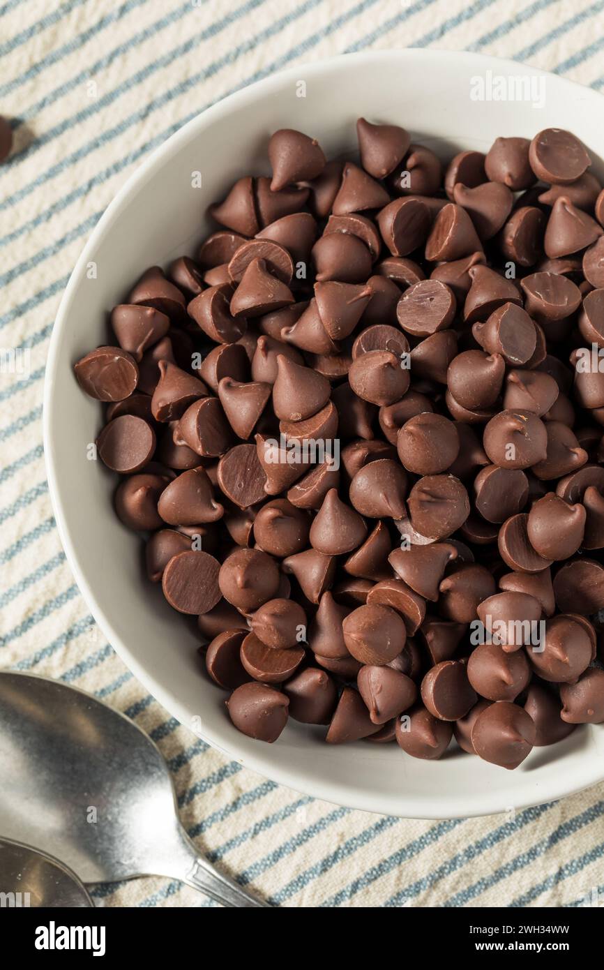 Sweet Milk Chocolate Chips Ready to Cook With Stock Photo - Alamy