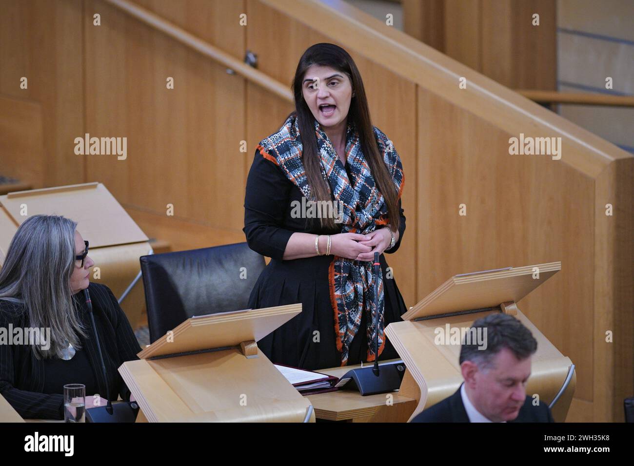 Edinburgh Scotland, UK 07 February 2024. Pam Gosal MSP at the Scottish ...
