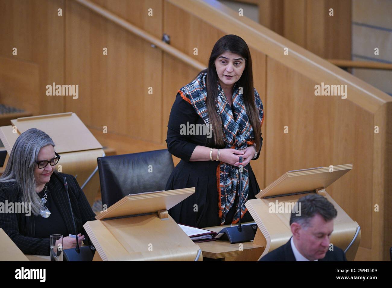 Edinburgh Scotland, UK 07 February 2024. Pam Gosal MSP at the Scottish ...