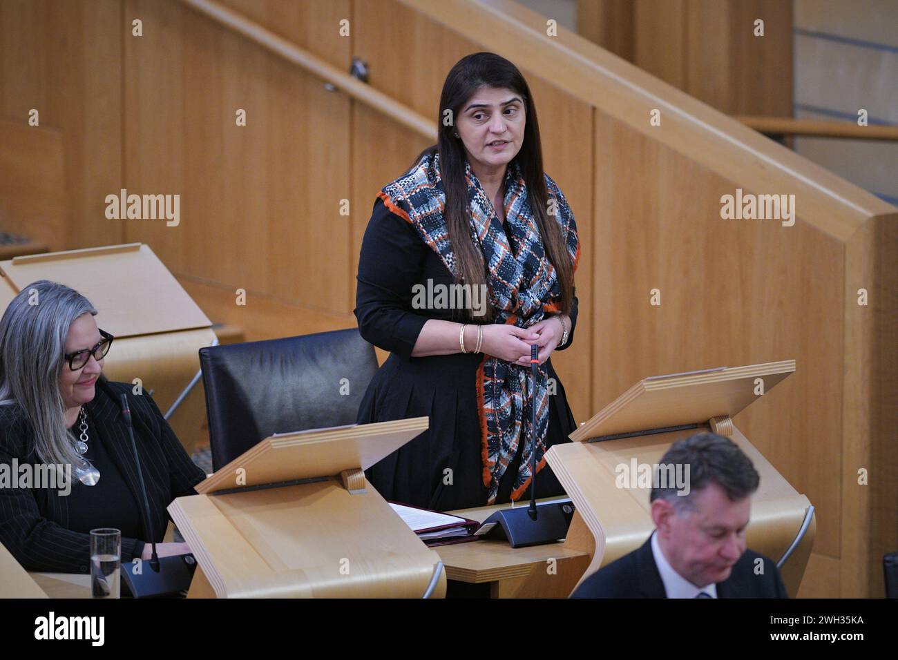 Edinburgh Scotland, UK 07 February 2024. Pam Gosal MSP at the Scottish ...