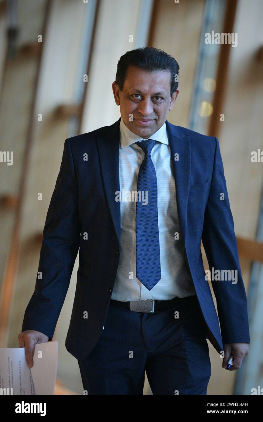 Edinburgh Scotland, UK 07 February 2024. Foysol Choudhury MSP at the Scottish Parliament. credit ...