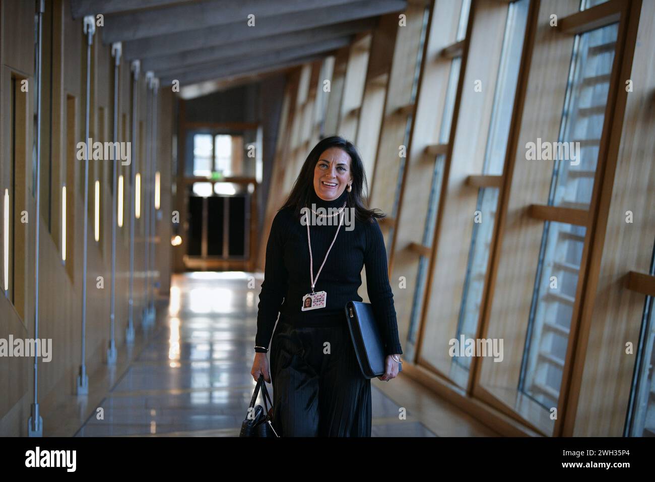 Edinburgh Scotland, UK 07 February 2024. Collette Stevenson MSP at the ...
