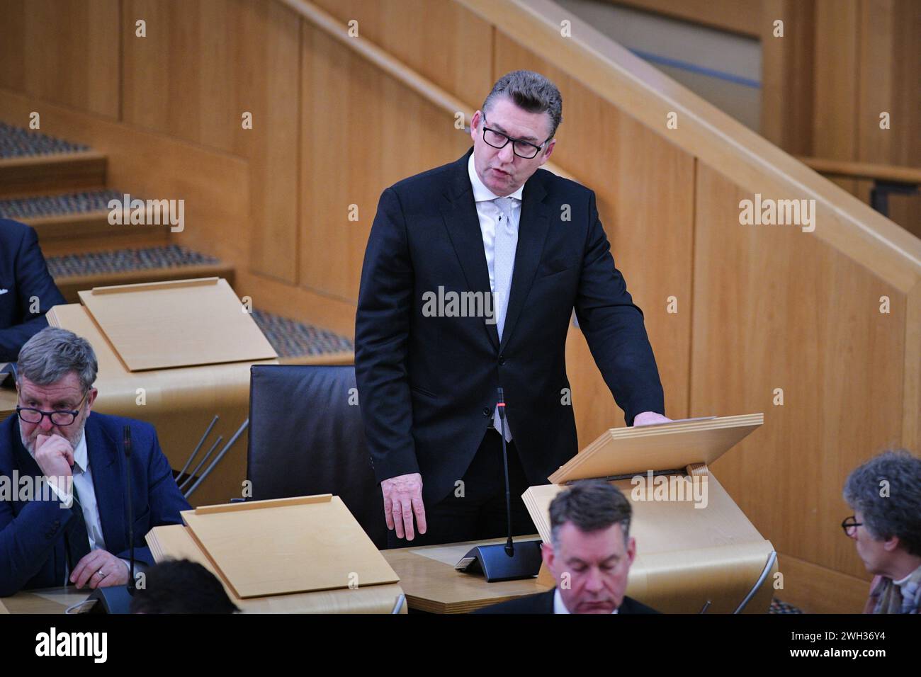 Edinburgh Scotland, UK 07 February 2024. Brian Whittle MSP at the ...