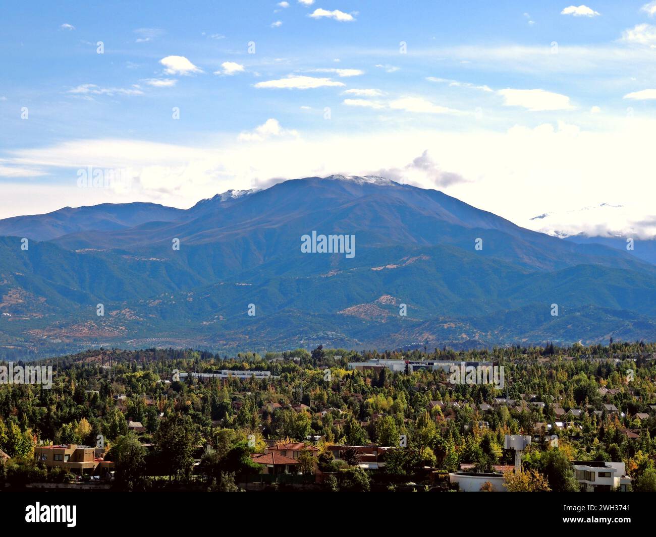 The beautiful foothills of the Andes, from Santiago de Chile Stock ...