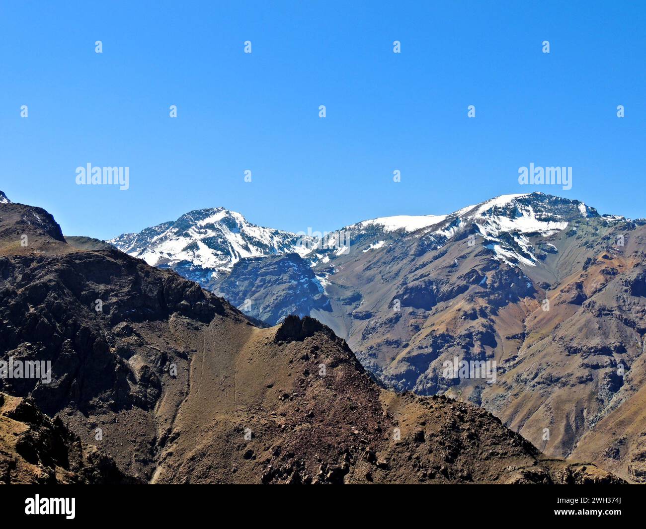 The beautiful foothills of the Andes, from Santiago de Chile Stock ...