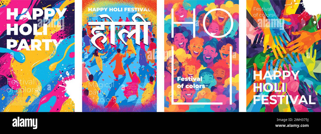 Holi festival colours vector art hi-res stock photography and images ...