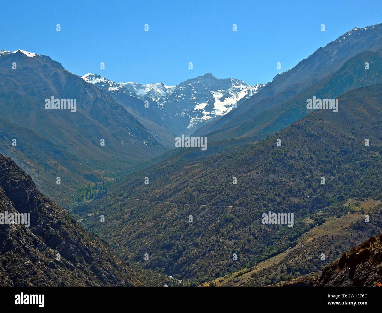 The beautiful foothills of the Andes, from Santiago de Chile Stock ...