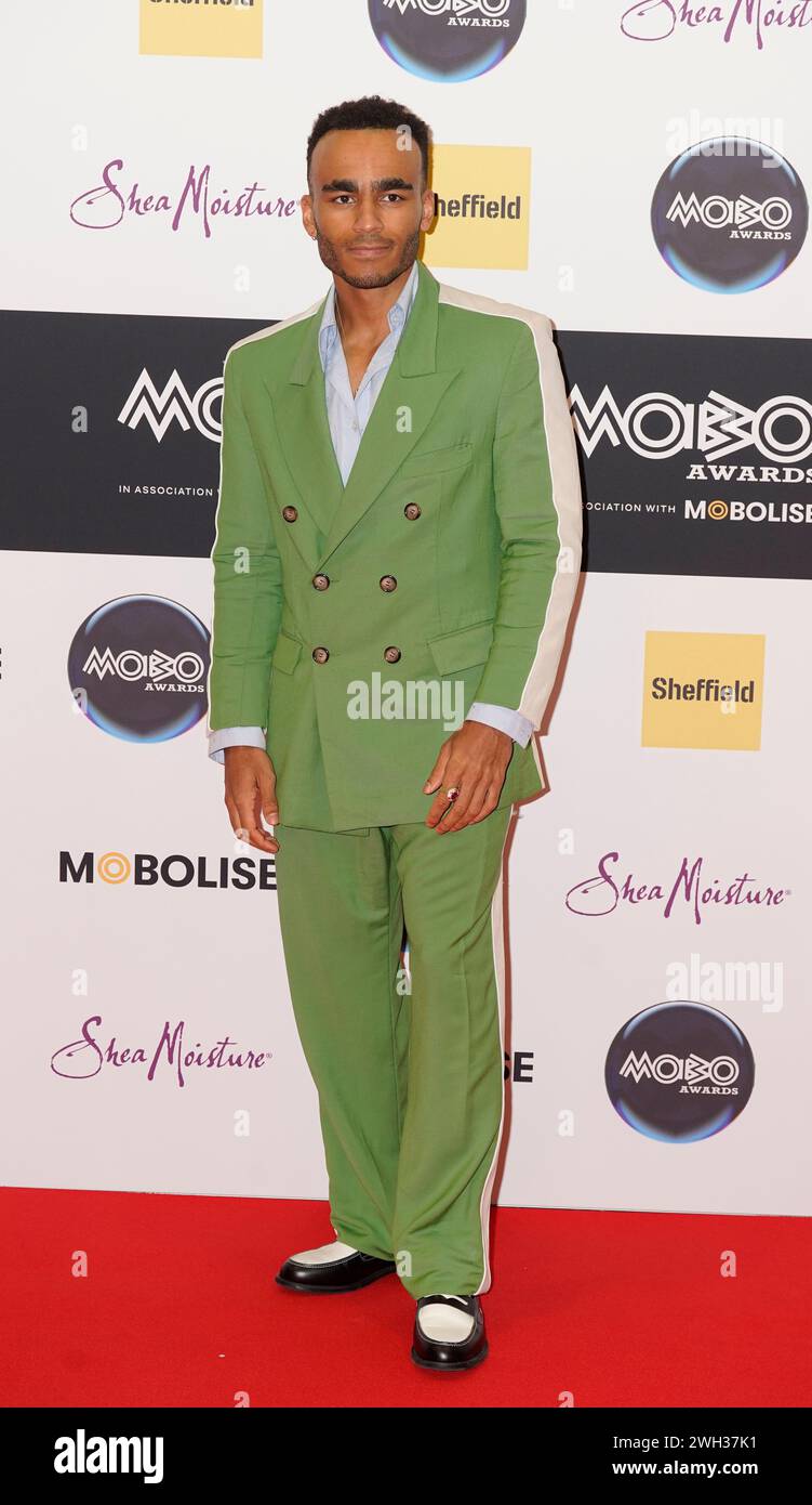 Munya Chawawa attends the Mobo Awards, at the Utilita Arena Sheffield ...