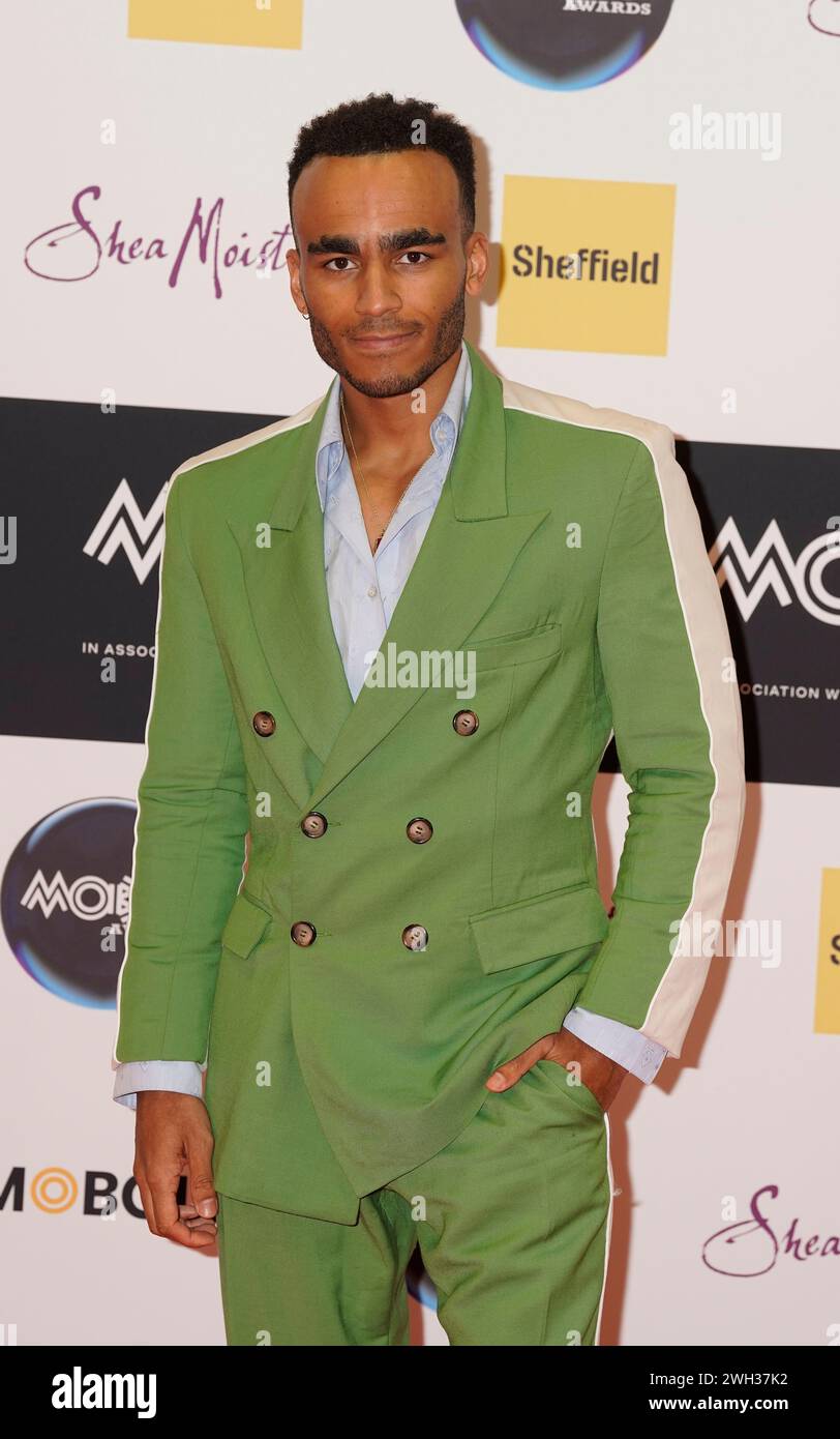 Munya Chawawa attends the Mobo Awards, at the Utilita Arena Sheffield ...