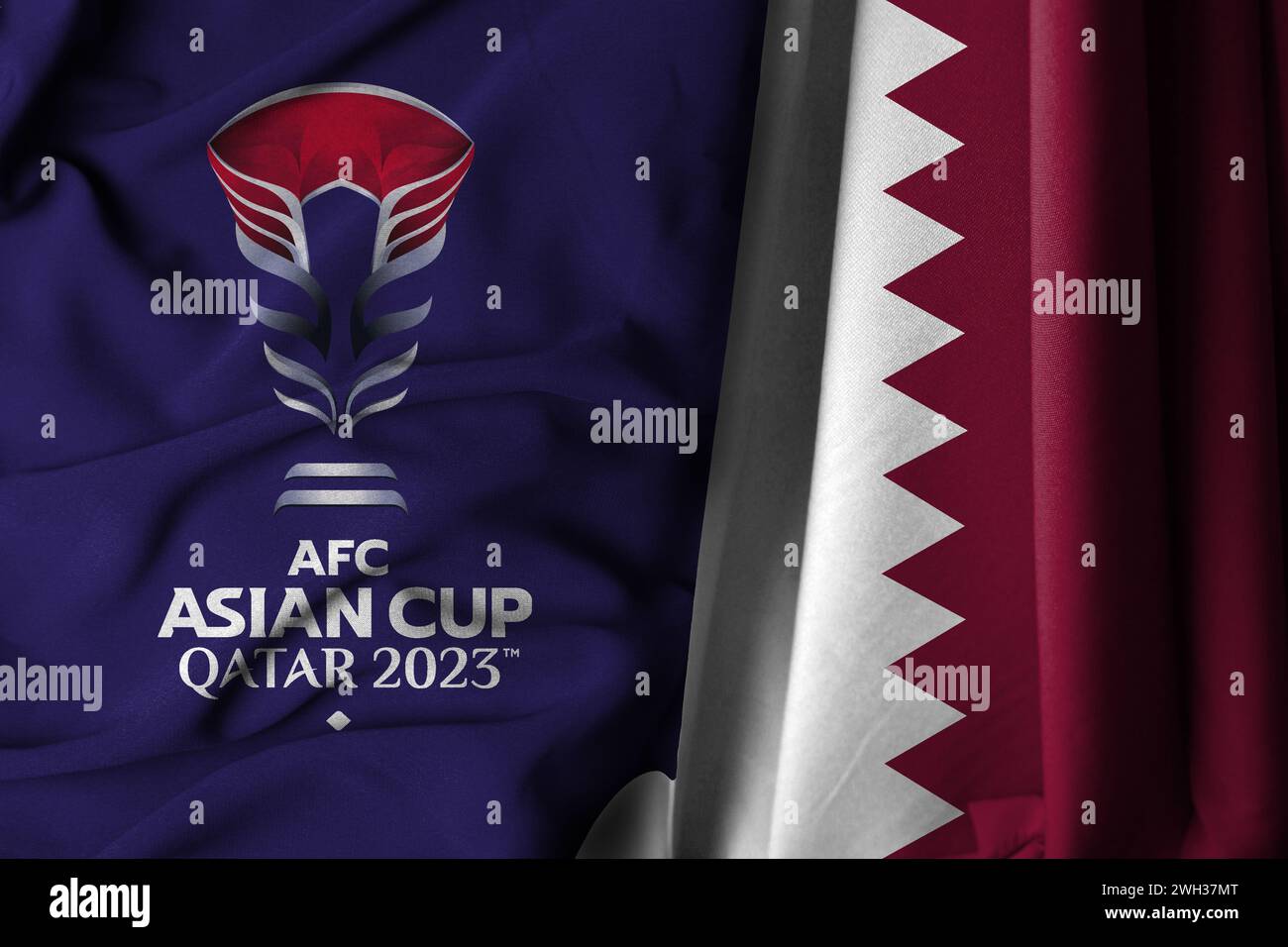 pringsewu, Lampung; 08 February 2024; Illustration of the flag of the ...