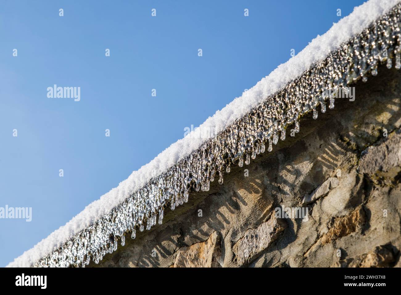 Cold and snow have fallen on the village and the landscapes - White ...
