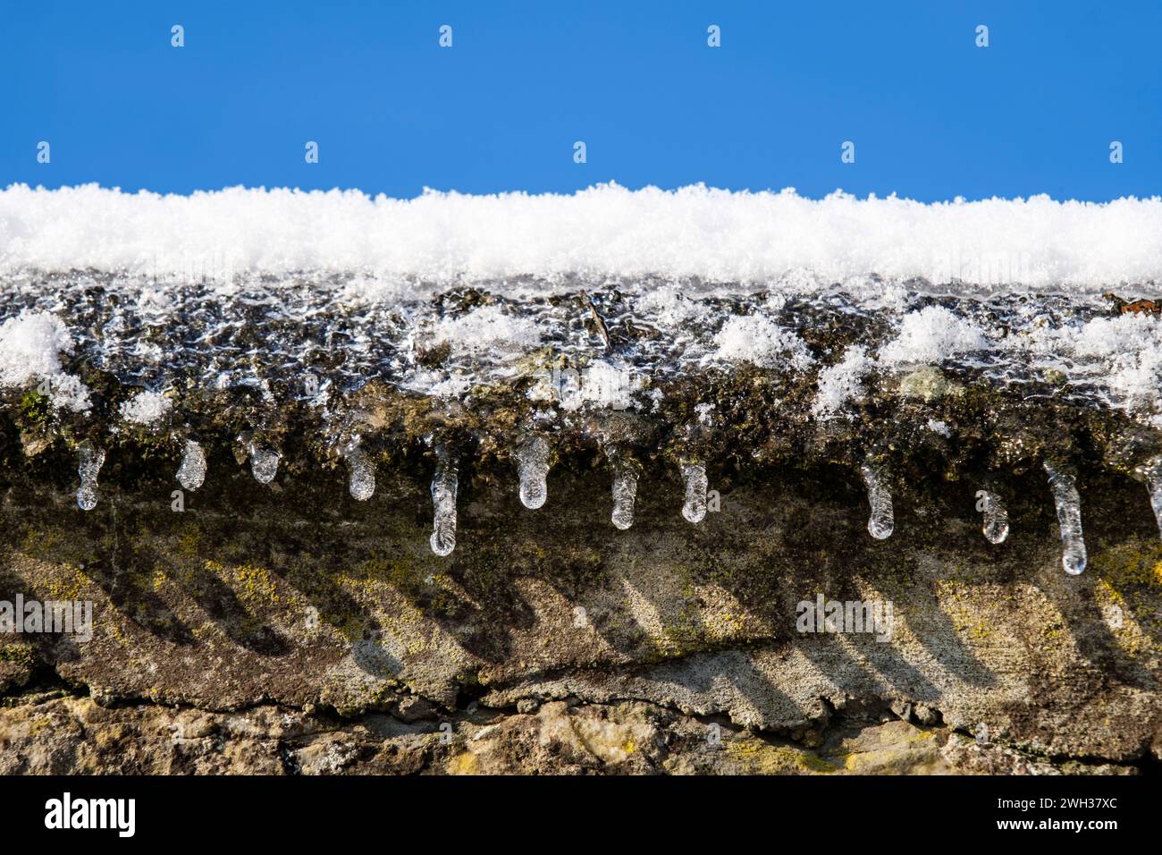 Cold and snow have fallen on the village and the landscapes - White ...