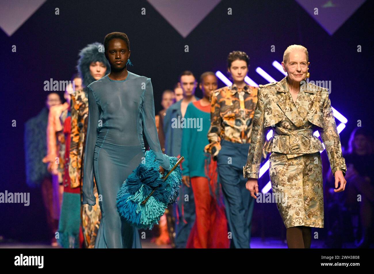 Models bei der Danny Reinke Fashion Show auf der Berlin Fashion Week ...