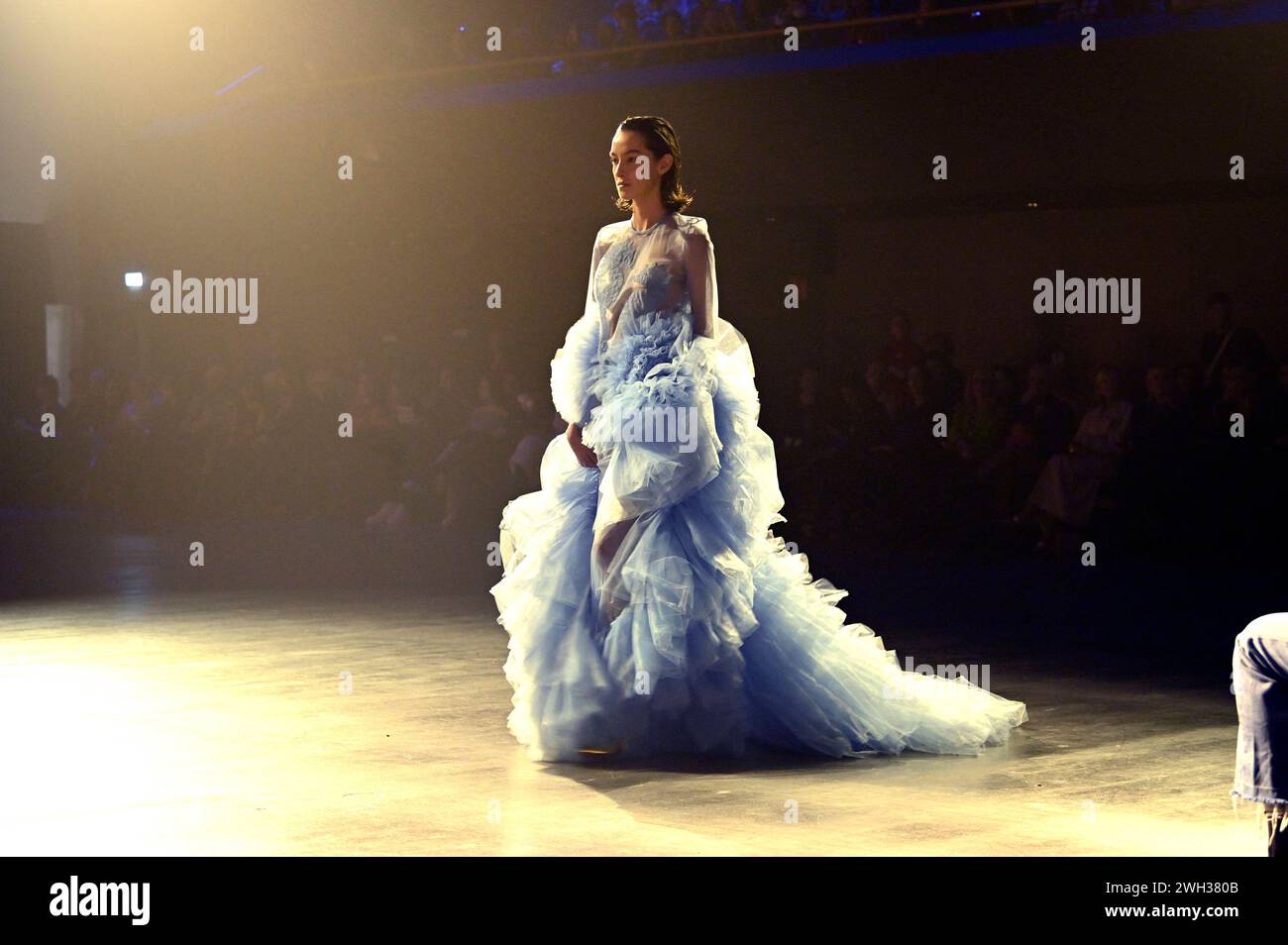 Model bei der Danny Reinke Fashion Show auf der Berlin Fashion Week ...