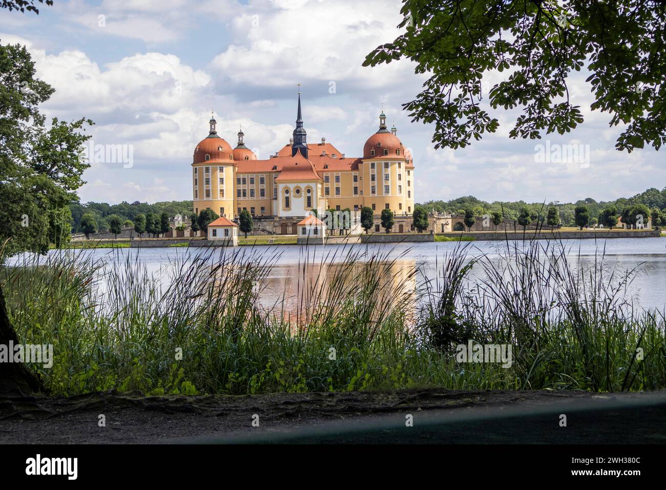 Das Schloss Moritzburg erhielt seine heutige Gestalt im 18. Jahrhundert ...