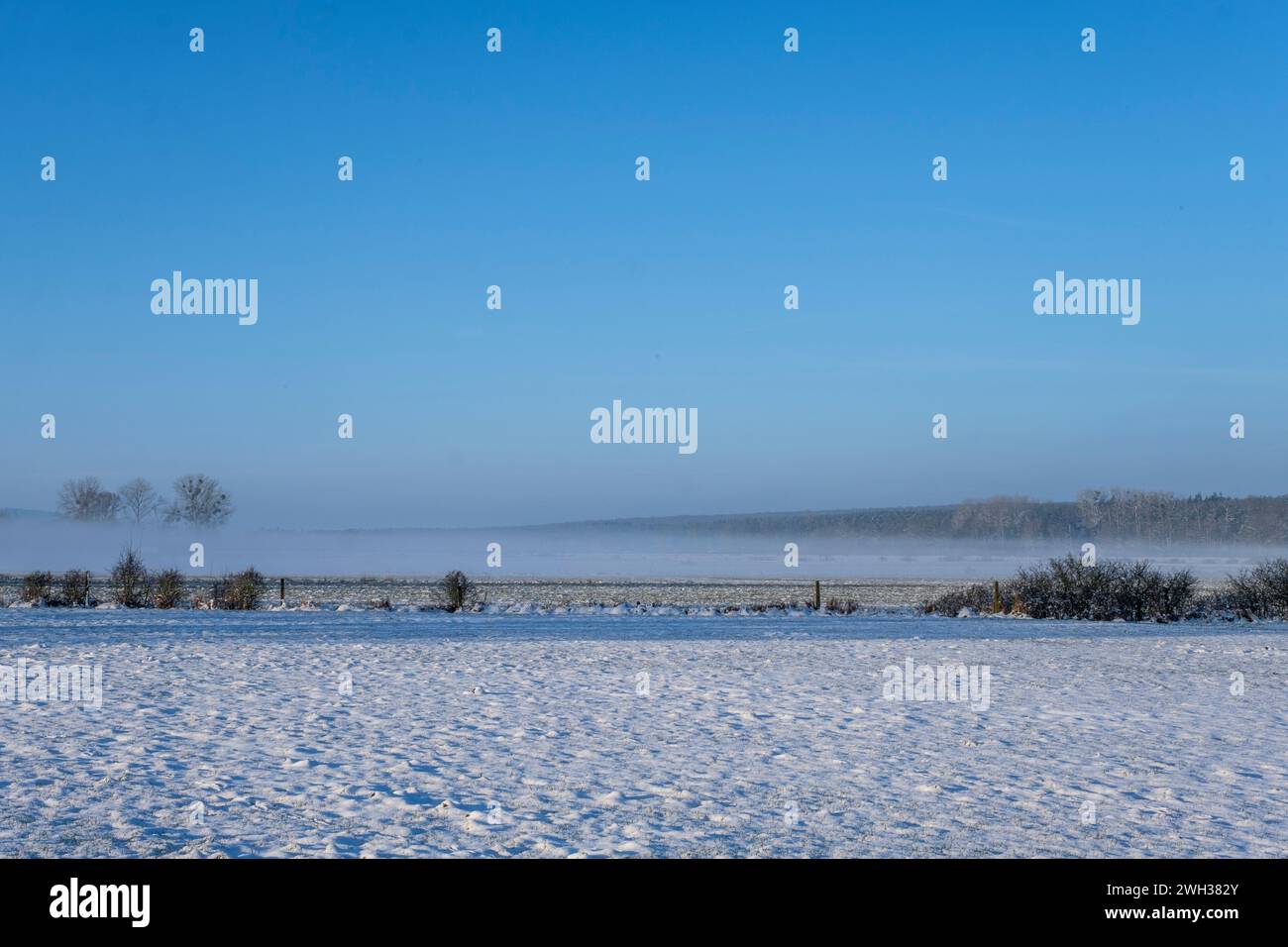 Cold and snow have fallen on the village and the landscapes - White ...