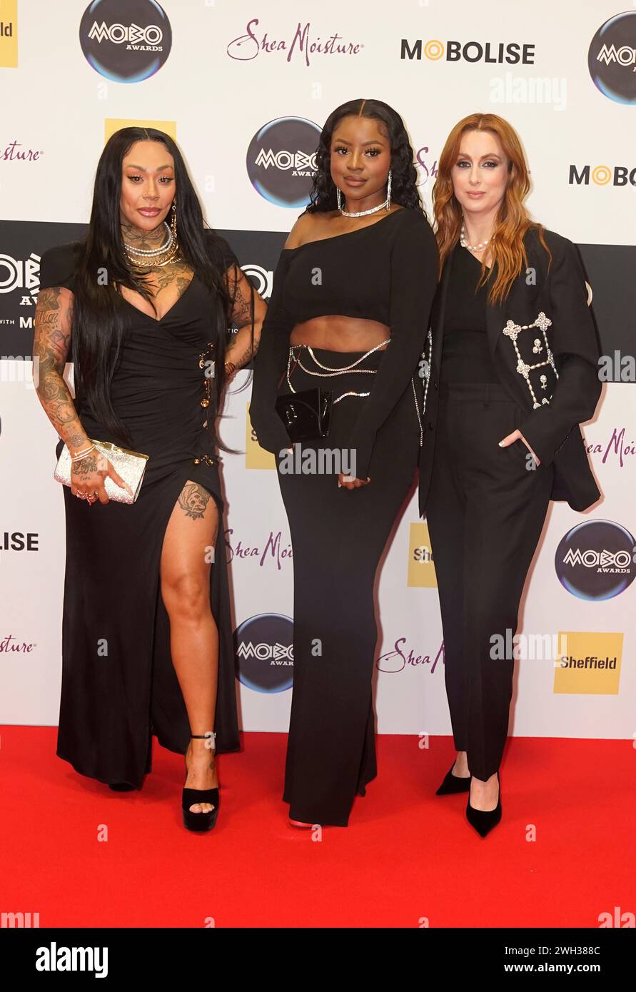 The Sugababes attend the Mobo Awards, at the Utilita Arena Sheffield ...
