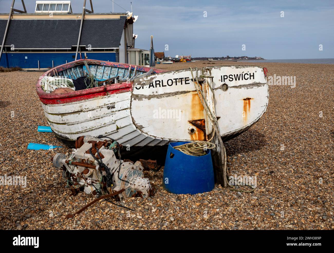 Aldeburgh,Suffolk,7th February 2024,After recent heavy downpours of ...