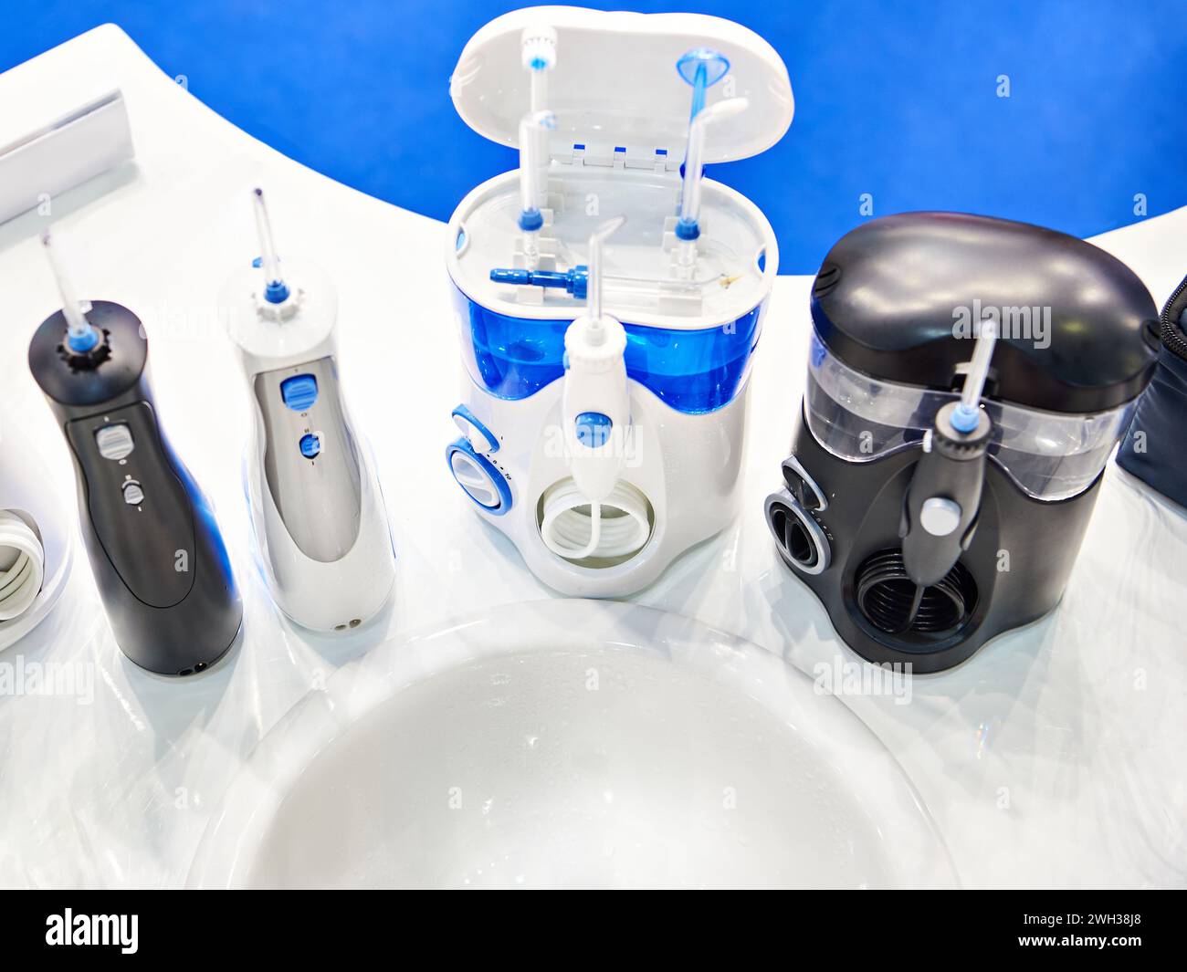 Oral care irrigators in store at exhibition Stock Photo - Alamy