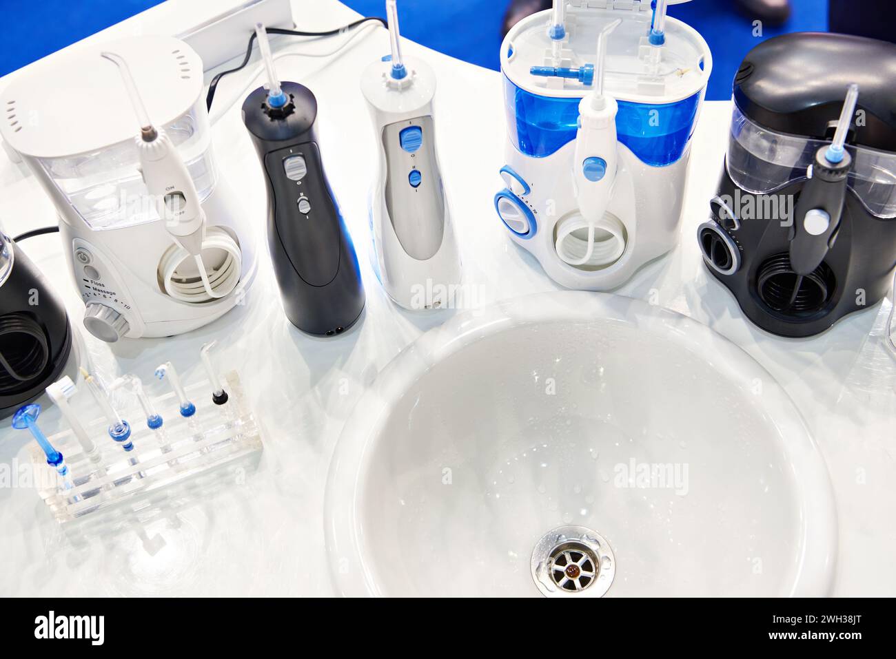 Oral care irrigators in store at exhibition Stock Photo - Alamy