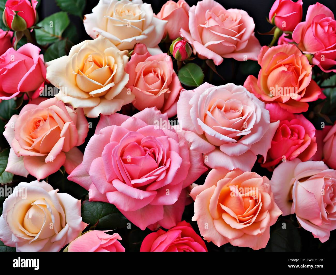Roses bouquets Stock Vector Images - Alamy