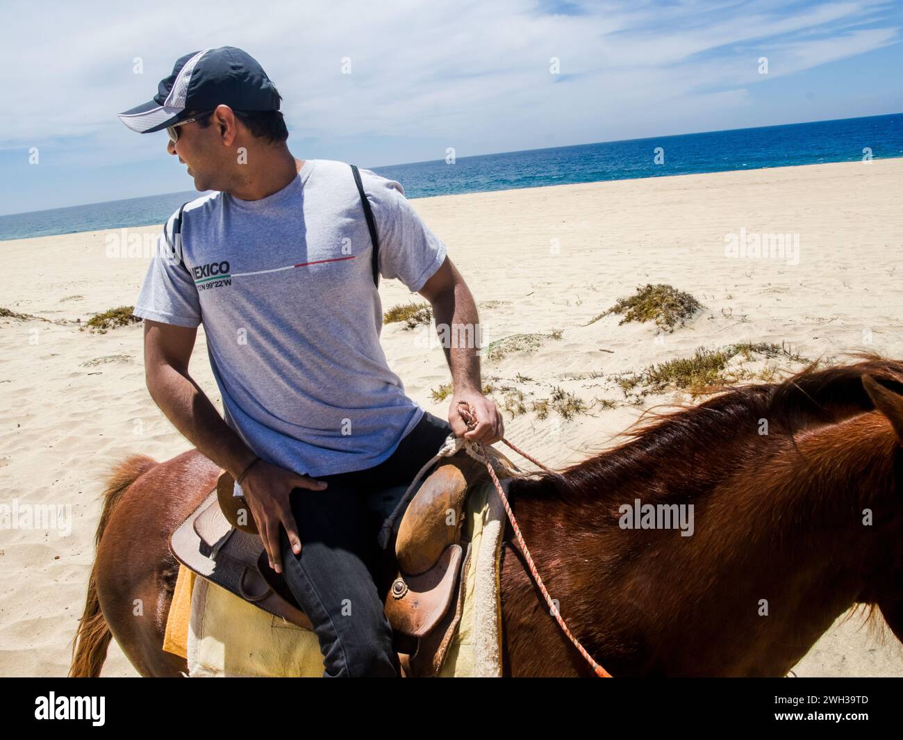 Horseback riding on the beach in Cabo San Lucas, Mexico Stock Photo - Alamy