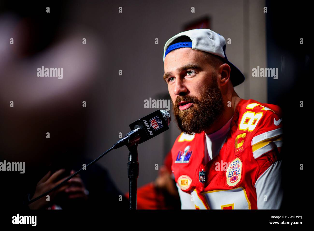 Kansas City Chiefs' Travis Kelce during a media day at the Westin Lake ...