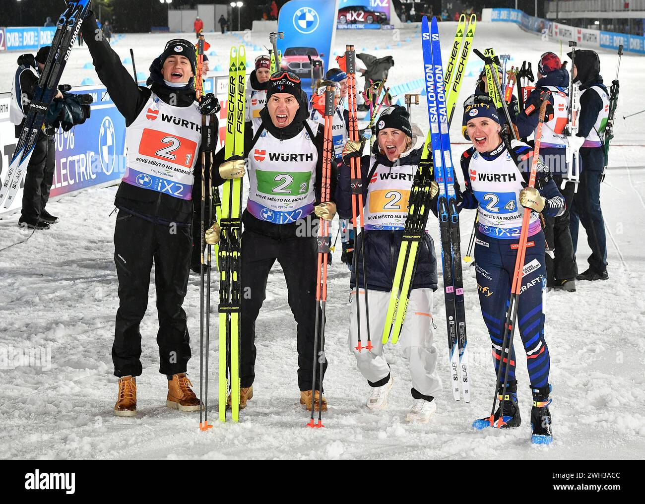 Morave, Czech Republic, 07/02/2024, (L-R) Eric Perrot, Quentin Fillon ...